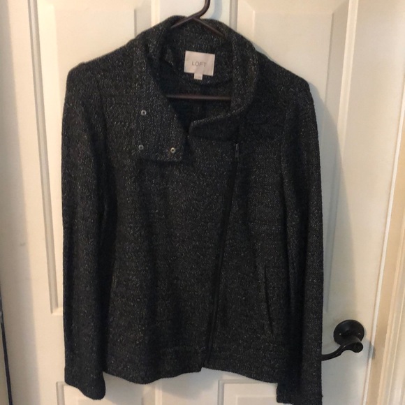 LOFT | Jackets & Coats | Loft Tweed Biker Jacket | Poshmark